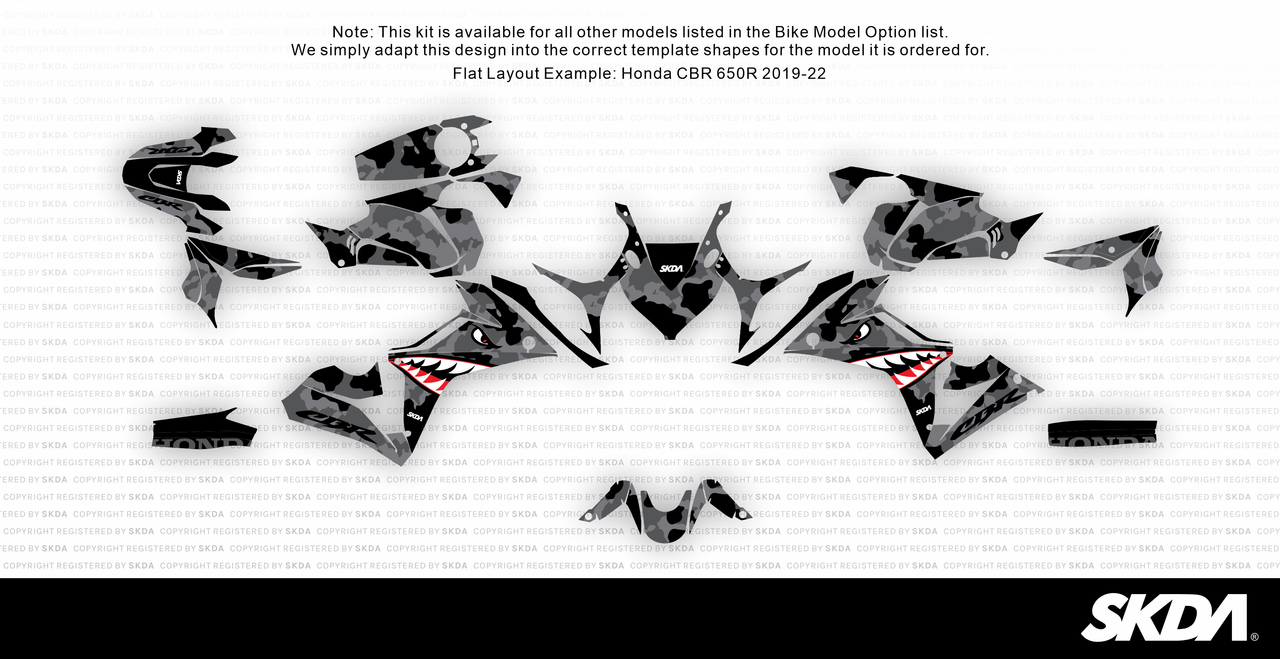 BOMBER Black CBR Full Graphics Kit | SKDA USA