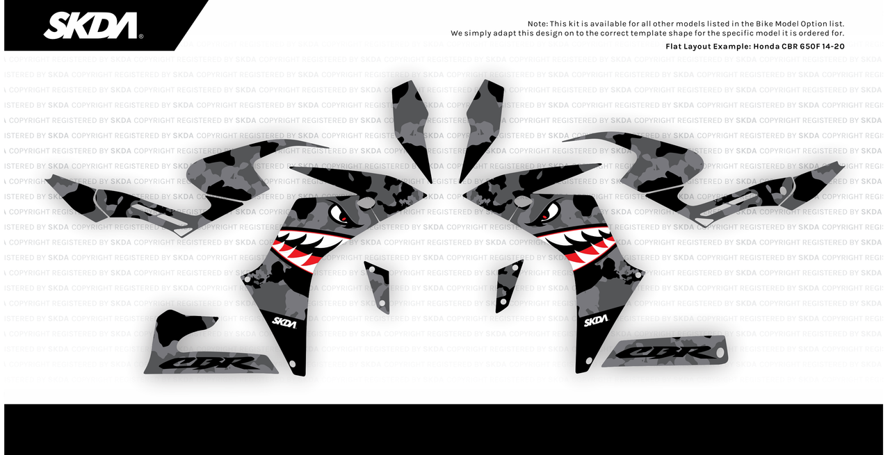 BOMBER Black CBR Full Graphics Kit | SKDA USA