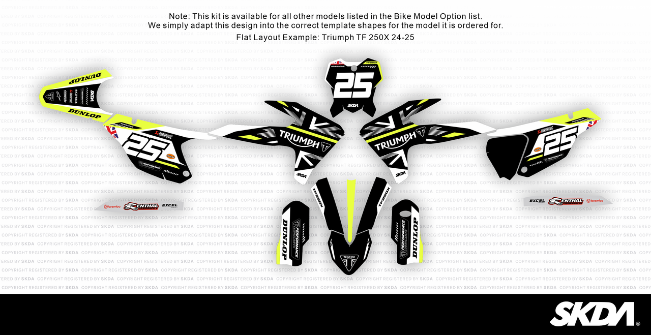 UNION White Triumph TF Full Graphics Kit - SKDA - US Store