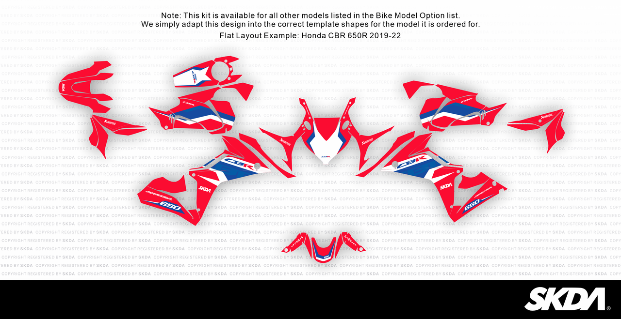INLINE Red/Blue CBR Full Graphics Kit | SKDA USA