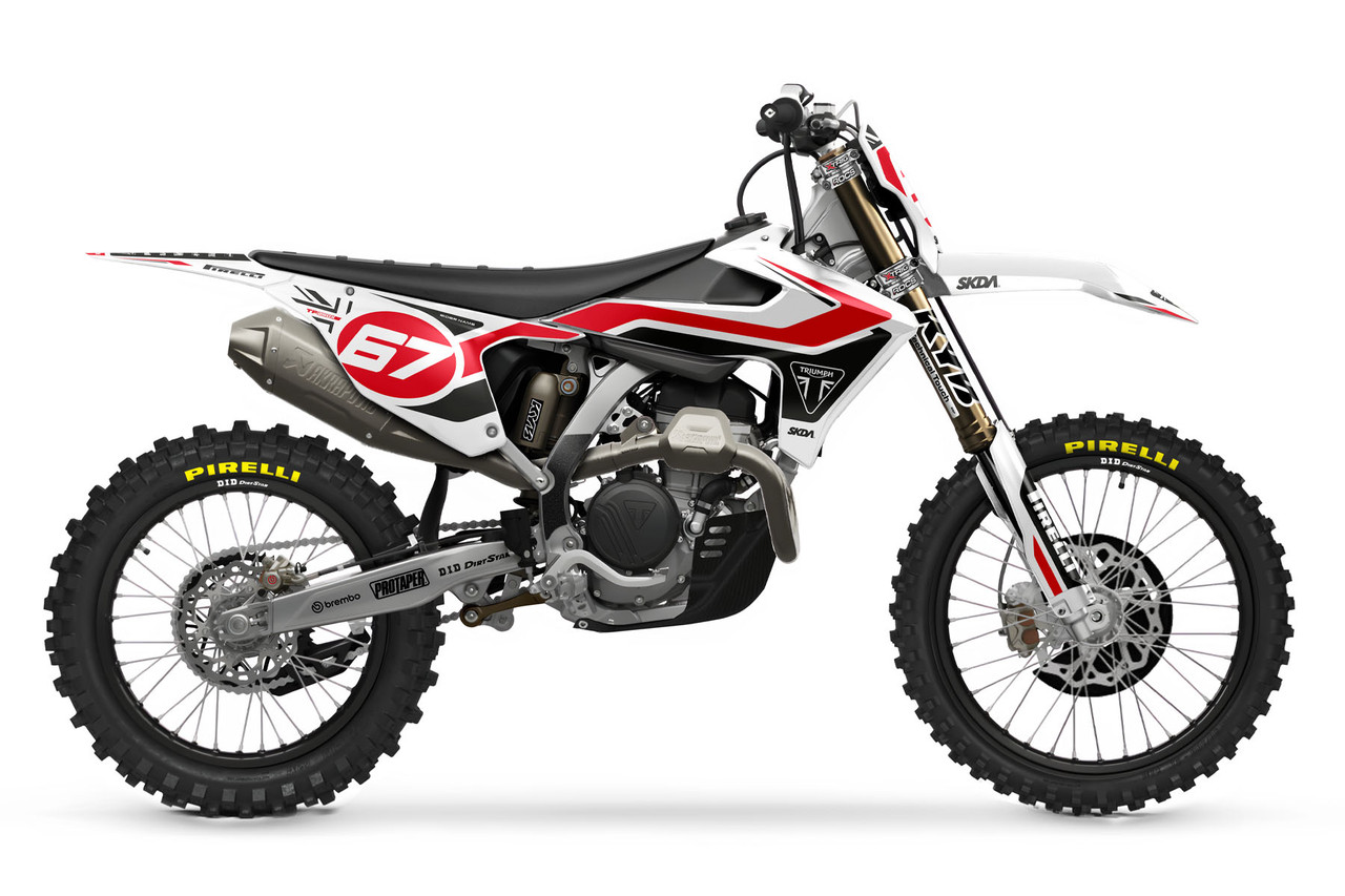 HERITAGE Blk/Red Triumph TF Full Graphics Kit | SKDA USA