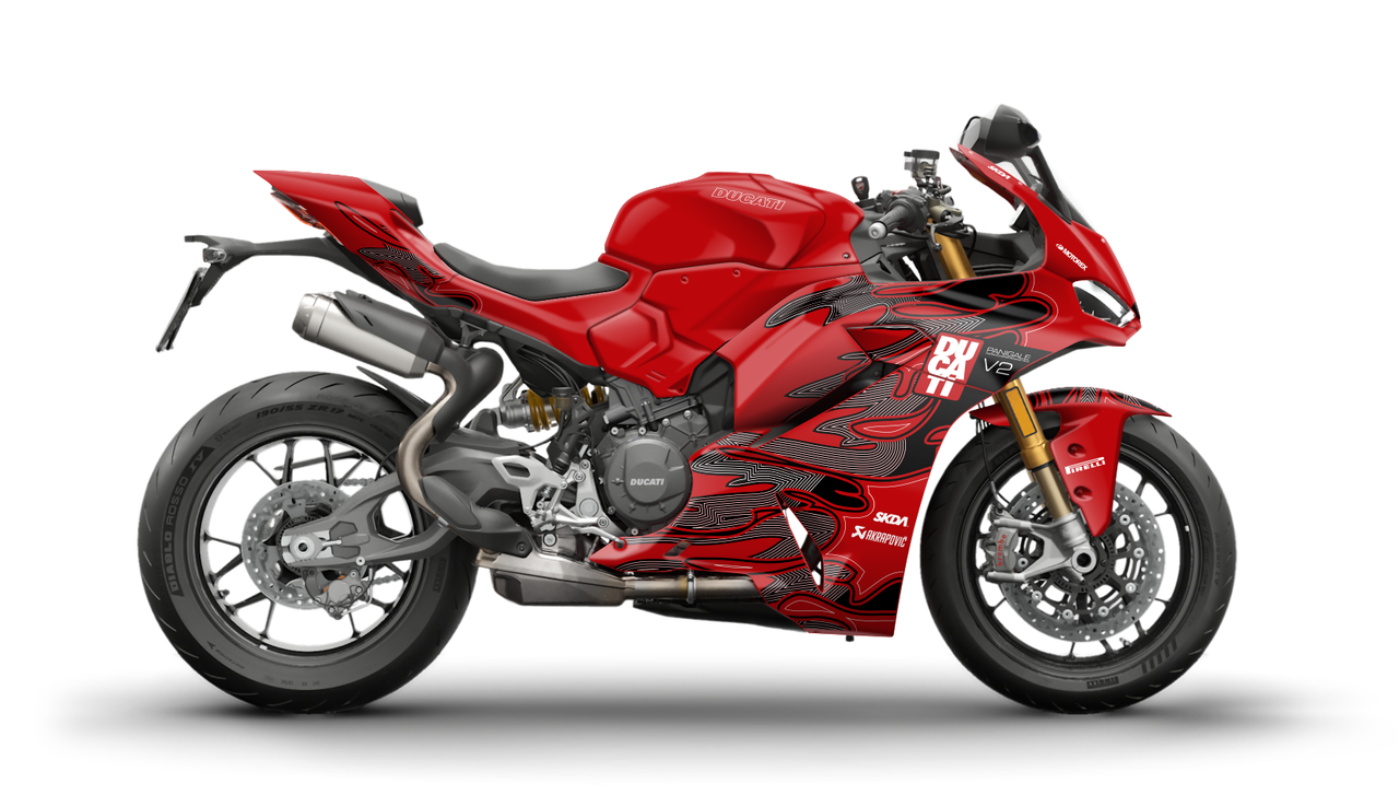 DRIP Red Panigale Full Graphics Kit | SKDA USA