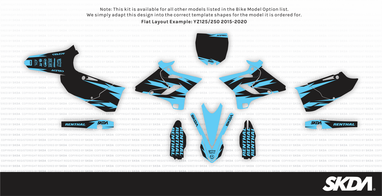 BITE Cyan YZ Full Graphics Kit - SKDA - US Store