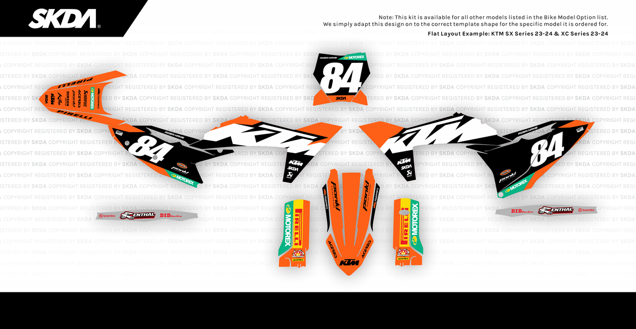 RVCE Black KTM Full Graphics Kit - SKDA - US Store