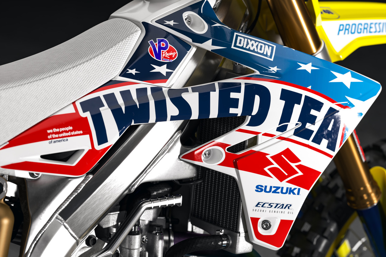 24 TWISTED TEA REDBUD Suzuki Full Graphics Kit | SKDA USA