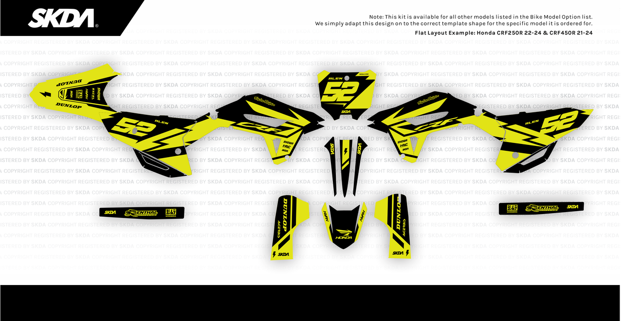 ALIEN NEON CR/CRF Full Graphics Kit - SKDA - US Store