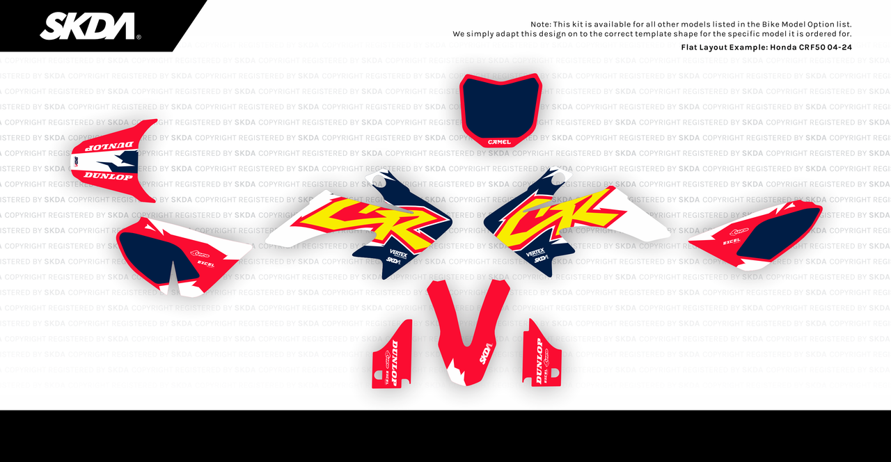 95 FACTORY Honda Mini Full Graphics Kit | SKDA USA