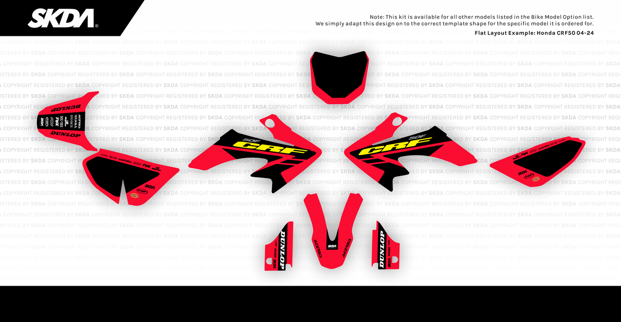 OH THREE Honda Mini Full Graphics Kit | SKDA USA