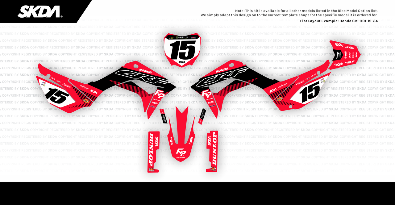 24 FIREPOWER Honda Mini Full Graphics Kit | SKDA USA