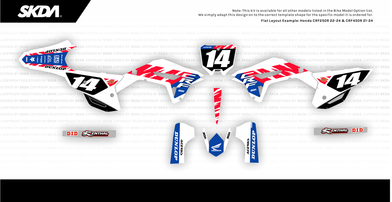 BLADE Blue CR/CRF Full Graphics Kit | SKDA USA