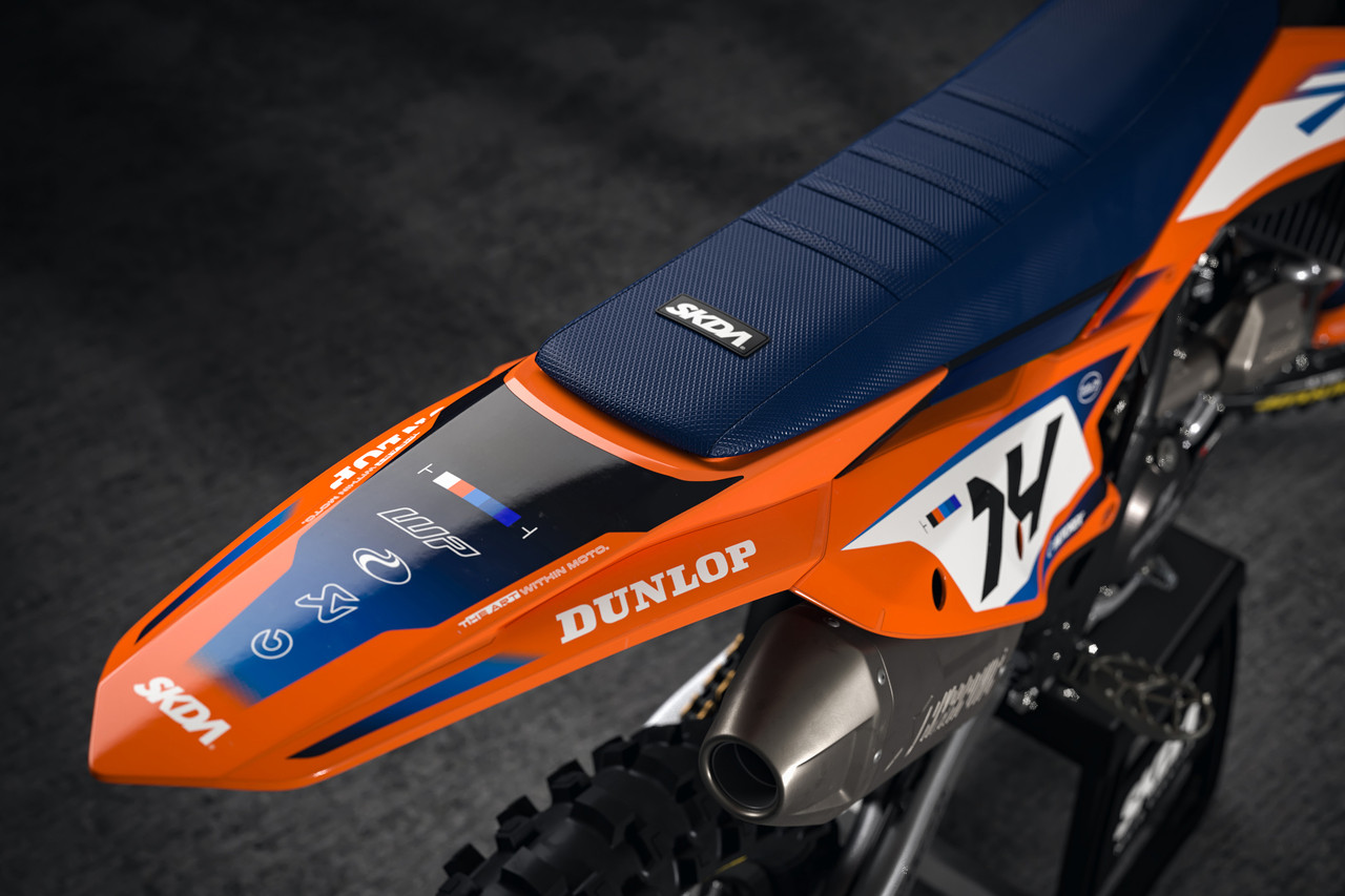 HUE Org/Blue KTM Full Graphics Kit | SKDA USA
