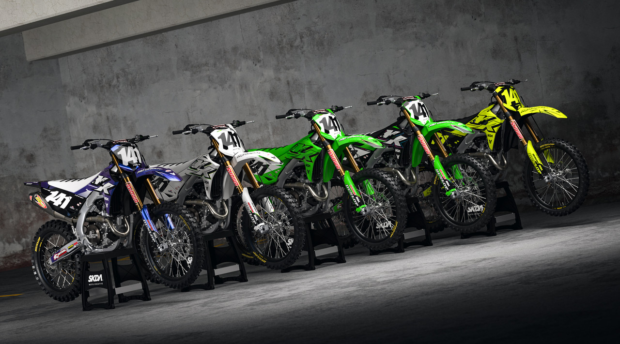 Kawasaki KX/KXF Full Graphics Kit - by SKDA Moto Creative.
