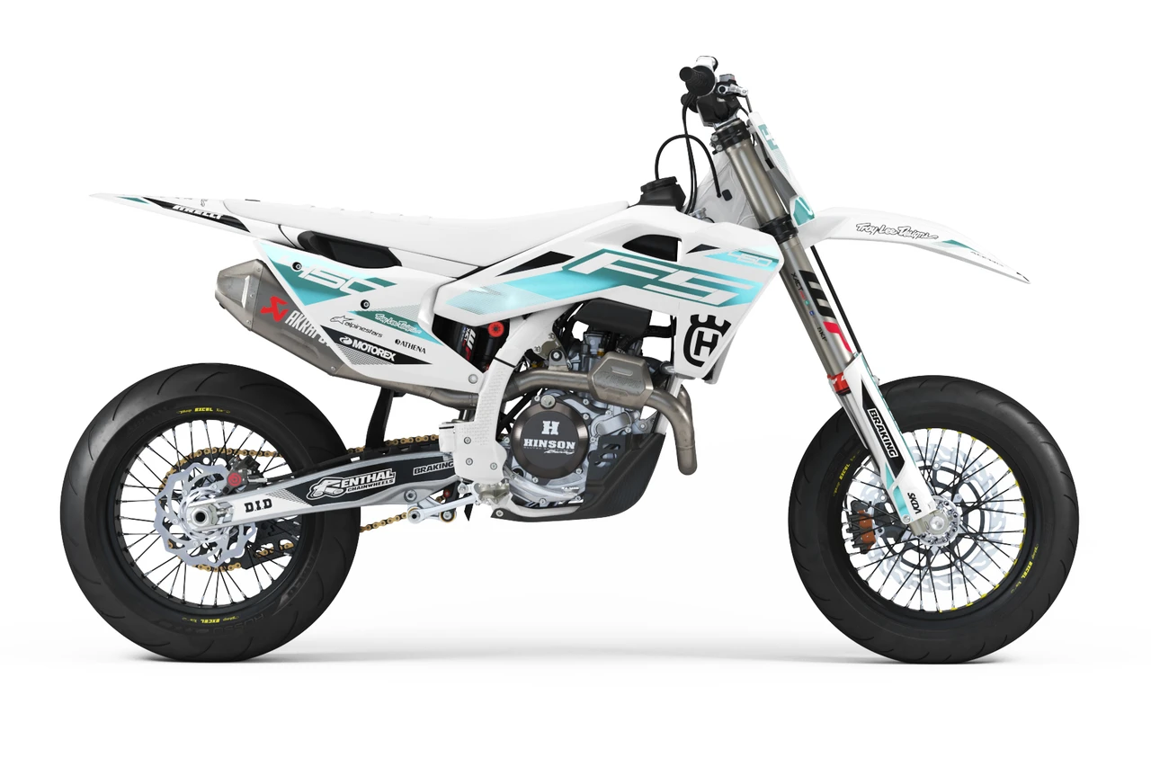 SUPER CHROME Teal Husqvarna Full Graphics Kit | SKDA USA