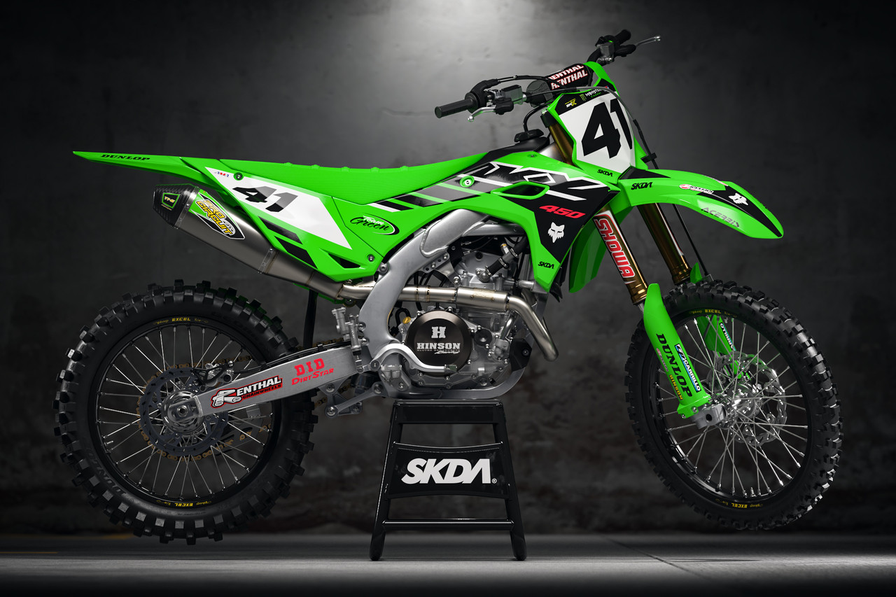 PIANO Kawasaki KXF Graphics Kit - by SK Designs Australia