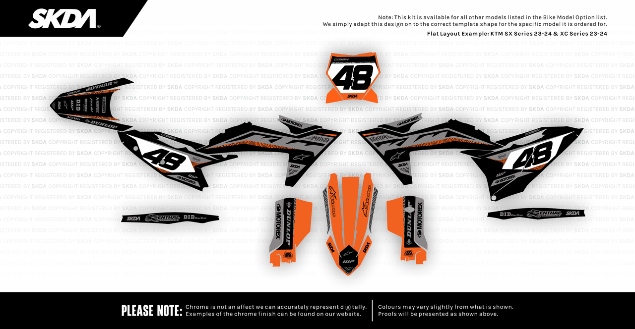 DIGIT CHROME KTM Full Graphics Kit | SKDA USA