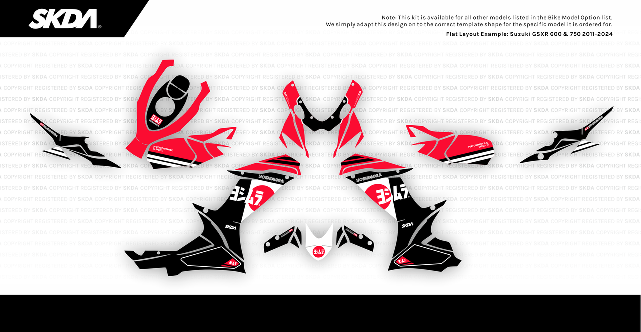 YOSHIMURA V7 Suzuki GSXR Full Graphics Kit | SKDA USA