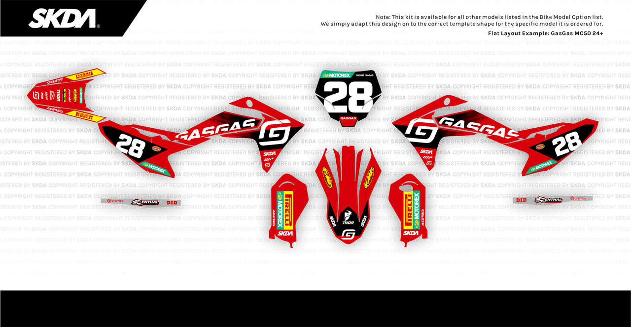 OCTANE Red GasGas Mini Full Graphics Kit | SKDA USA