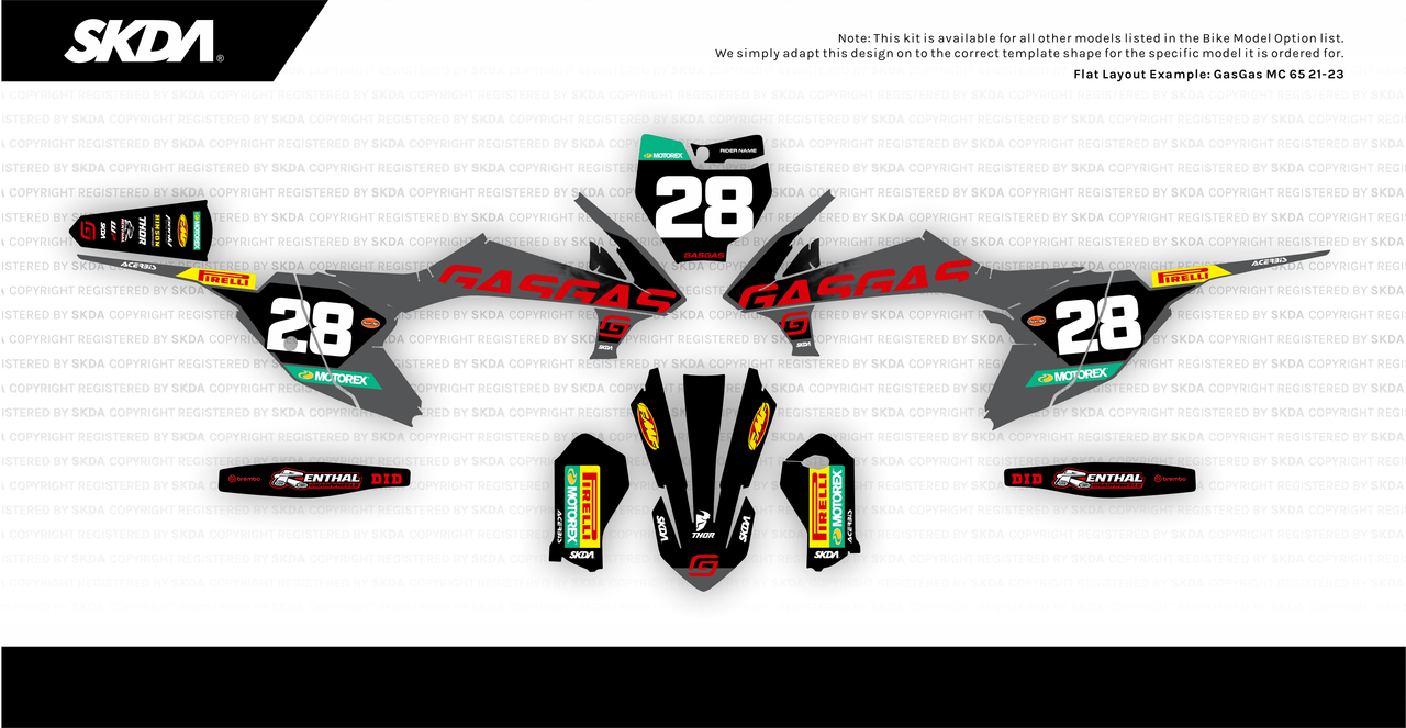 OCTANE Black GasGas Mini Full Graphics Kit | SKDA USA
