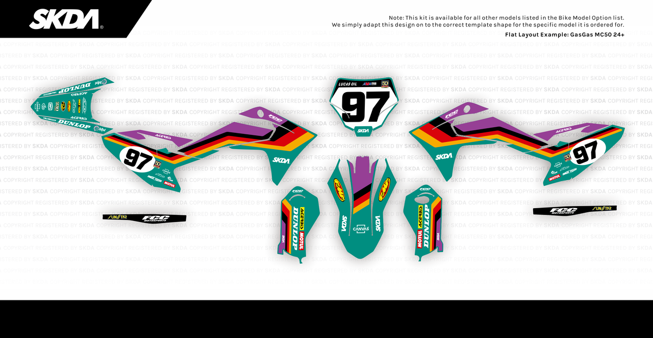 JR V1 GasGas Mini Full Graphics Kit | SKDA USA