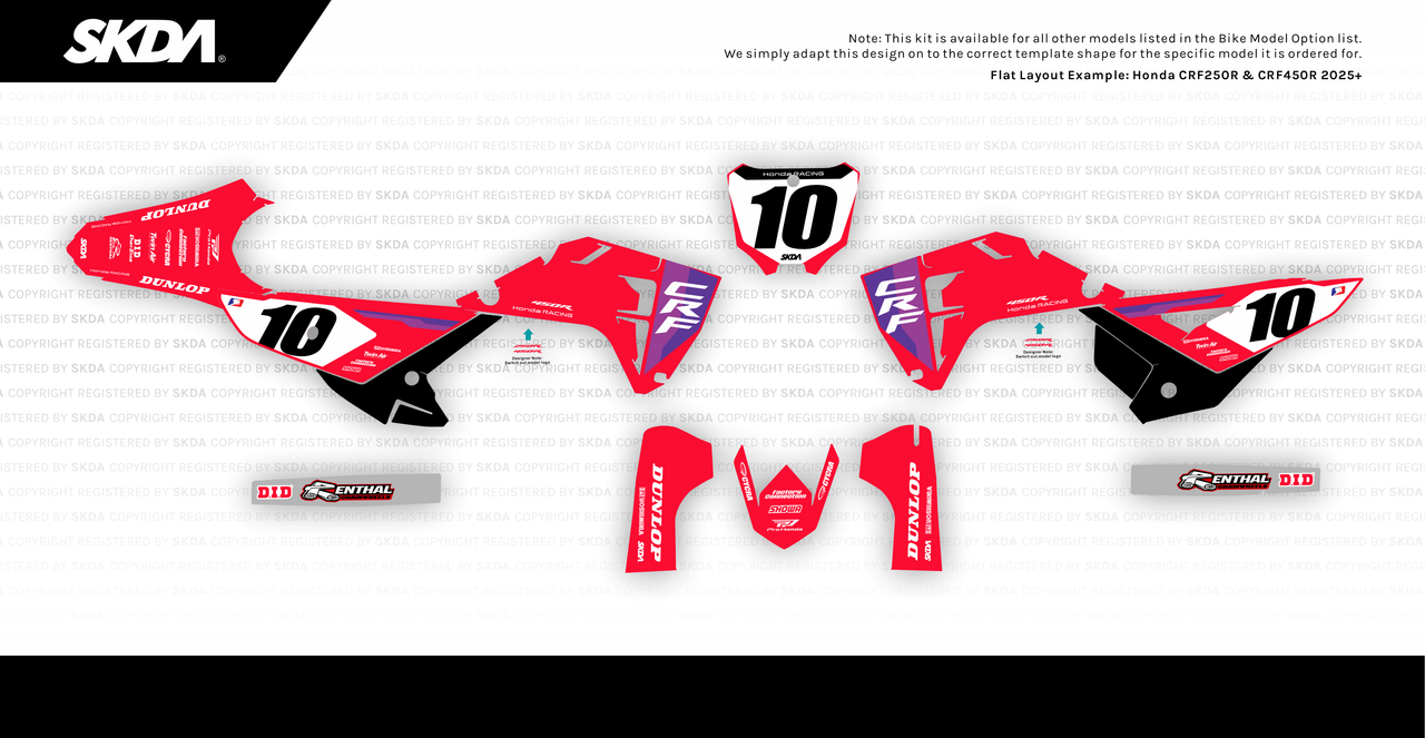TWENTYFIVE Purple CR/CRF Full Graphics Kit | SKDA USA