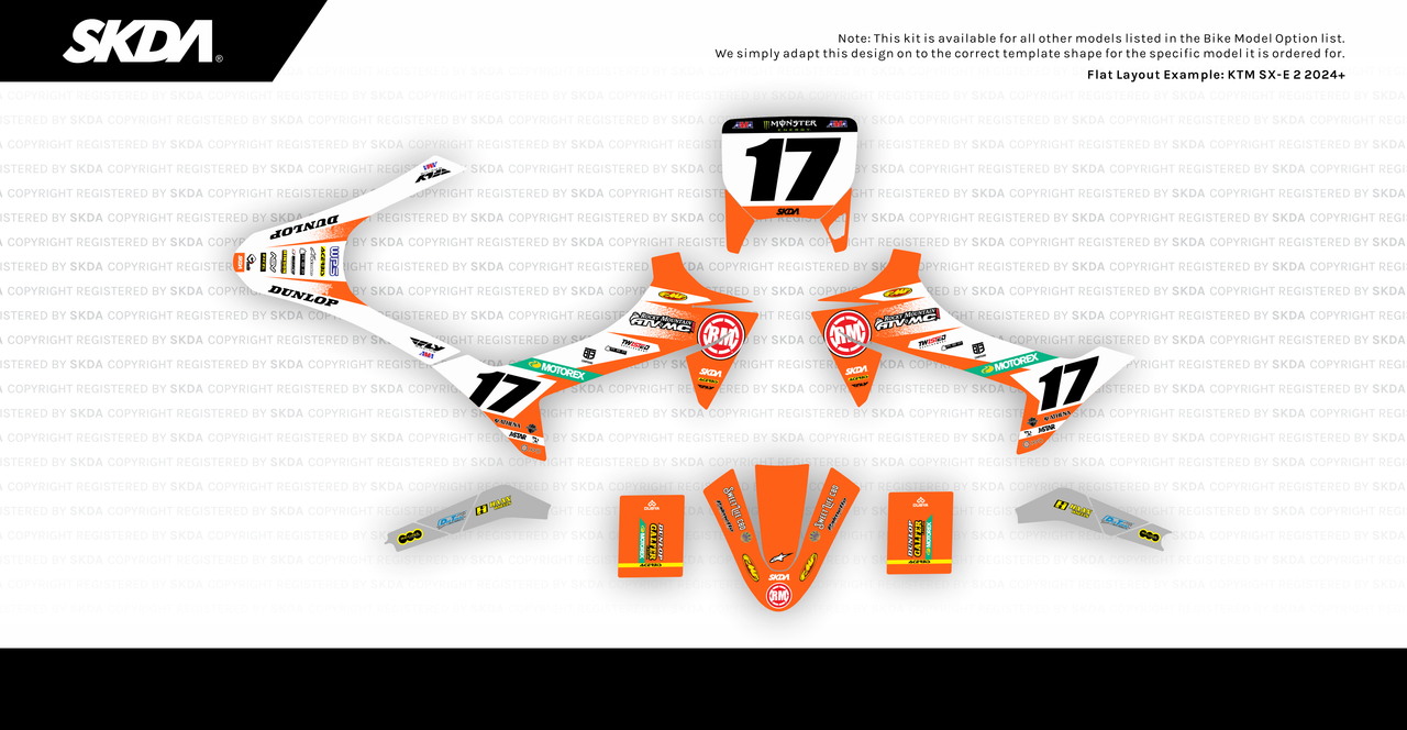 22 RMATV KTM SX-E2 Full Graphics Kit - SKDA - US Store