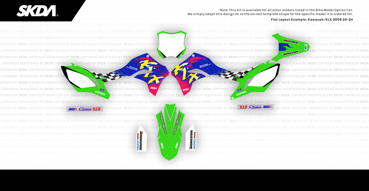 96 FACTORY KLX/KDX Full Graphics Kit | SKDA USA