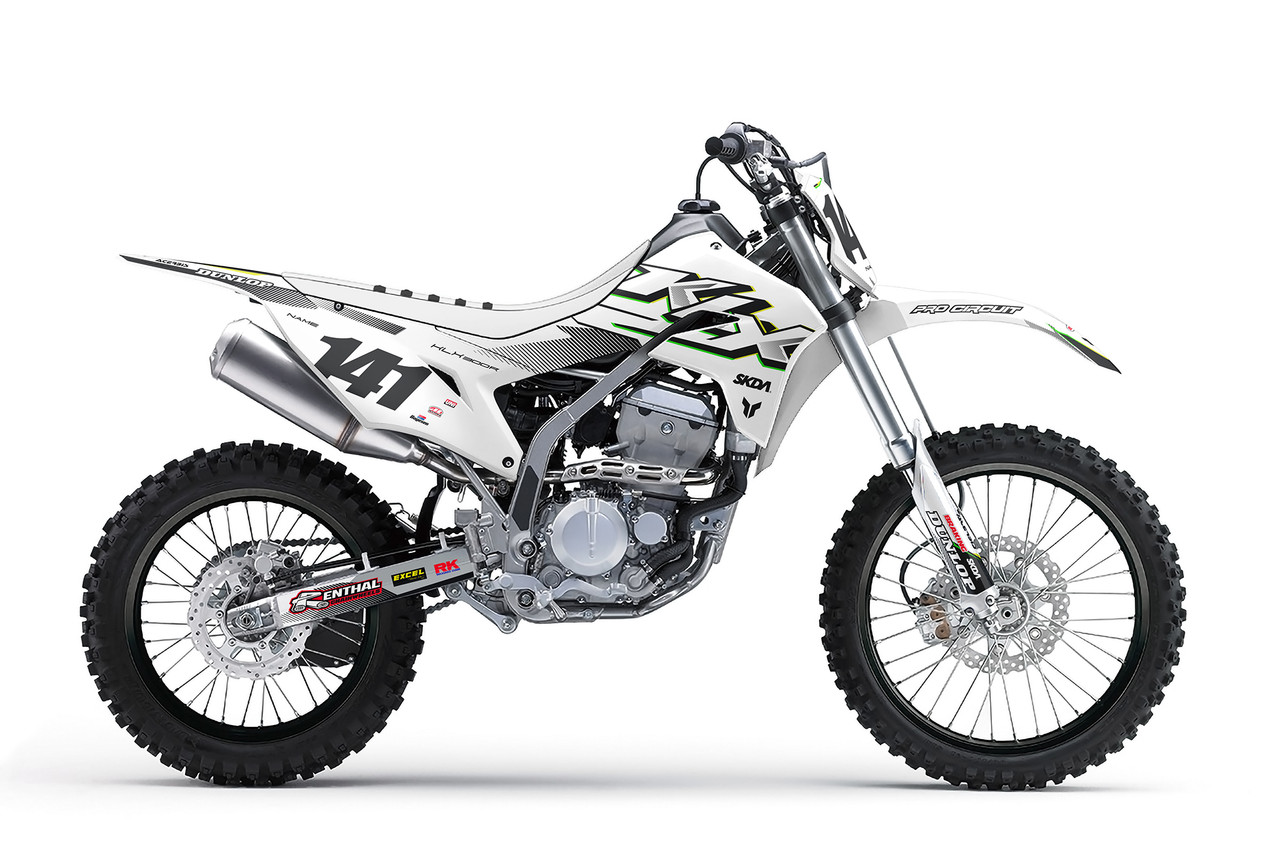 WIDE White KLX/KDX Full Graphics Kit | SKDA USA