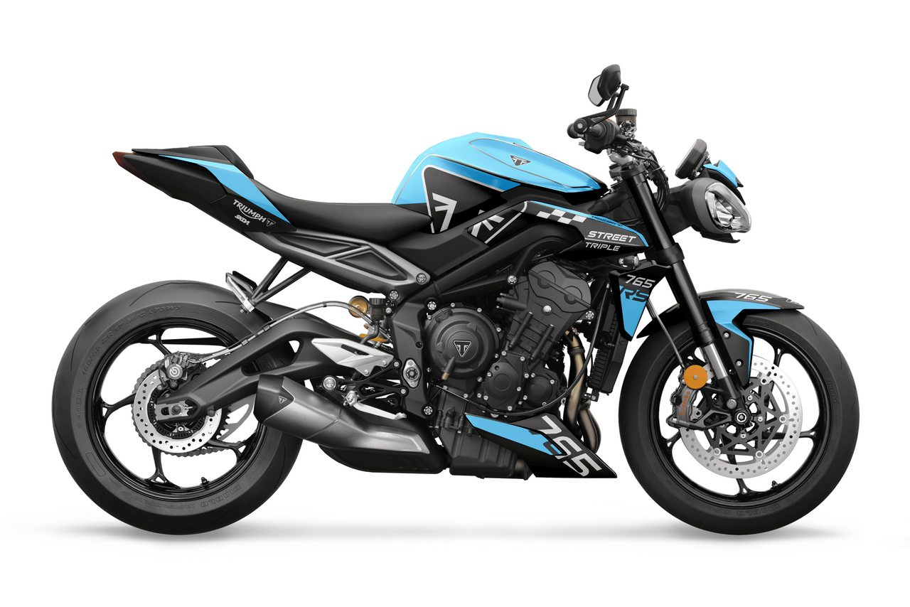 EMBLEM Blue Street Triple 765 Full Graphics Kit | SKDA USA