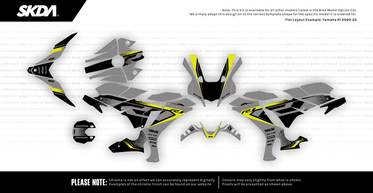IONIC CHROME Silver Supersport Full Graphics Kit | SKDA USA