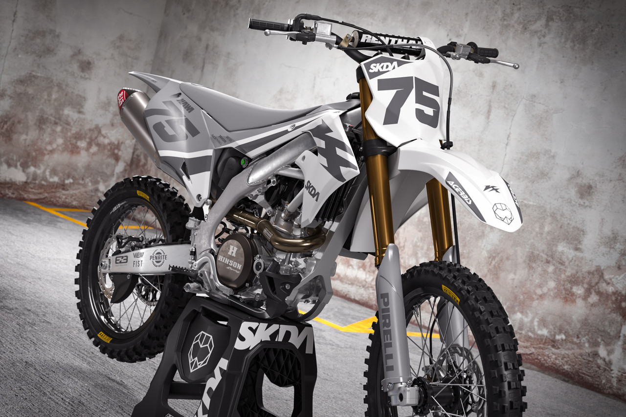 DIVIDE Wht/Grey KX/KXF Full Graphics Kit | SKDA USA