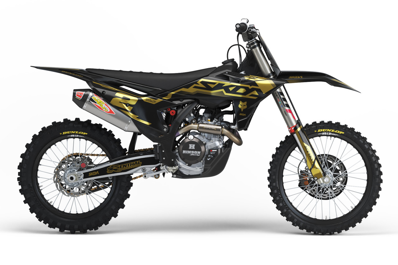PADDOCK CHROME Gold KTM Full Graphics Kit | SKDA USA
