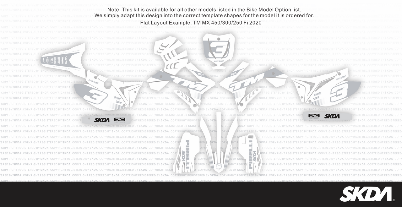SMOKE Wht/Grey TM Full Graphics Kit | SKDA USA