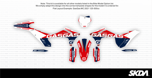 SCULPT Navy GasGas Full Graphics Kit | SKDA USA