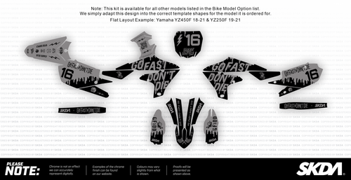 GFDD V1 CHROME Silver Full Graphics Kit | SKDA USA