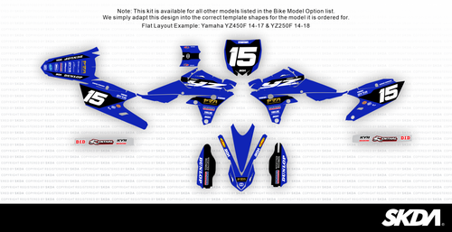 AZURE Blue YZF/WRF Full Graphics Kit | SKDA USA