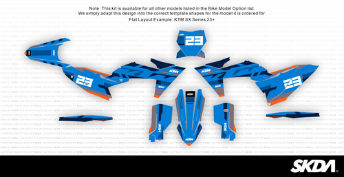 VOLT Blue/Navy KTM Full Graphics Kit | SKDA USA