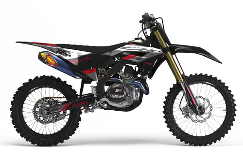 SECTOR CHROME Slv/Red CR/CRF Full Graphics Kit | SKDA USA
