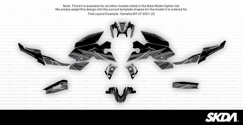 PEAK Grey MT/FZ Full Graphics Kit | SKDA USA