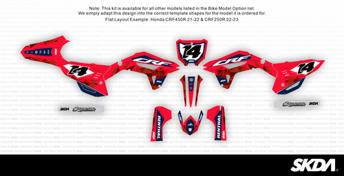 RIDGE Red/Navy CR/CRF Full Graphics Kit | SKDA USA