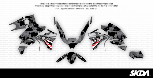 BOMBER Black BMW GS Full Graphics Kit | SKDA USA