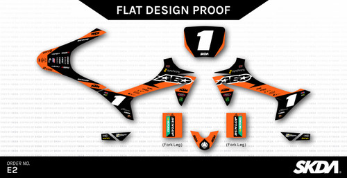 24 AEO SX KTM Mini Bike Full Graphics Kit | SKDA USA