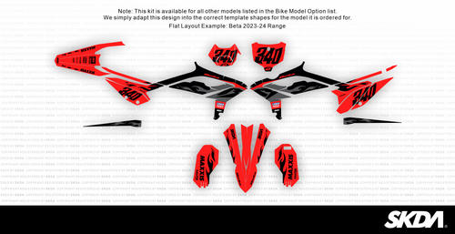 DUDE Blk/Gry Beta Full Graphics Kit | SKDA USA