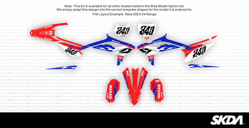 DUDE Blu/Red Beta Full Graphics Kit | SKDA USA