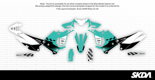 BUILT Teal Kove Rally Full Graphics Kit - SKDA - US Store