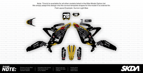 TILT CHROME Gold Surron Full Graphics Kit | SKDA USA