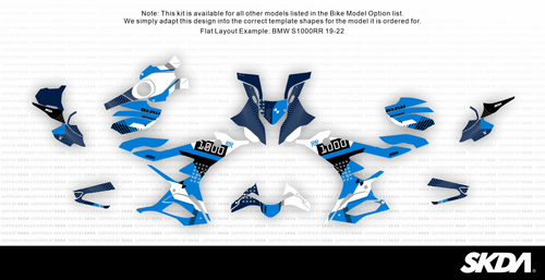 SUPER Blue S1000RR Full Graphics Kit | SKDA USA