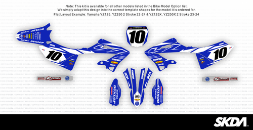 AWARD Blue YZ Full Graphics Kit | SKDA USA