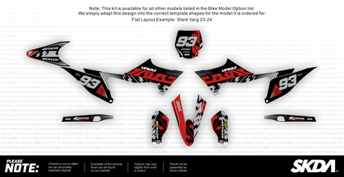SCOSSA Silver/Red Stark Varg Full Graphics Kit | SKDA USA