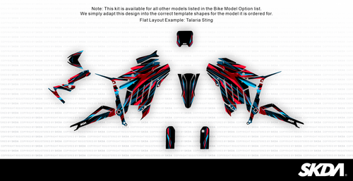 CENTRO Red Talaria Sting Full Graphics Kit | SKDA USA