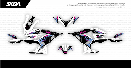 VIBE White Ninja Full Graphics Kit | SKDA USA